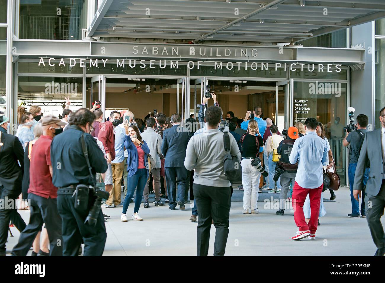 First visitors at first public opening of The Academy Museum of Motion ...