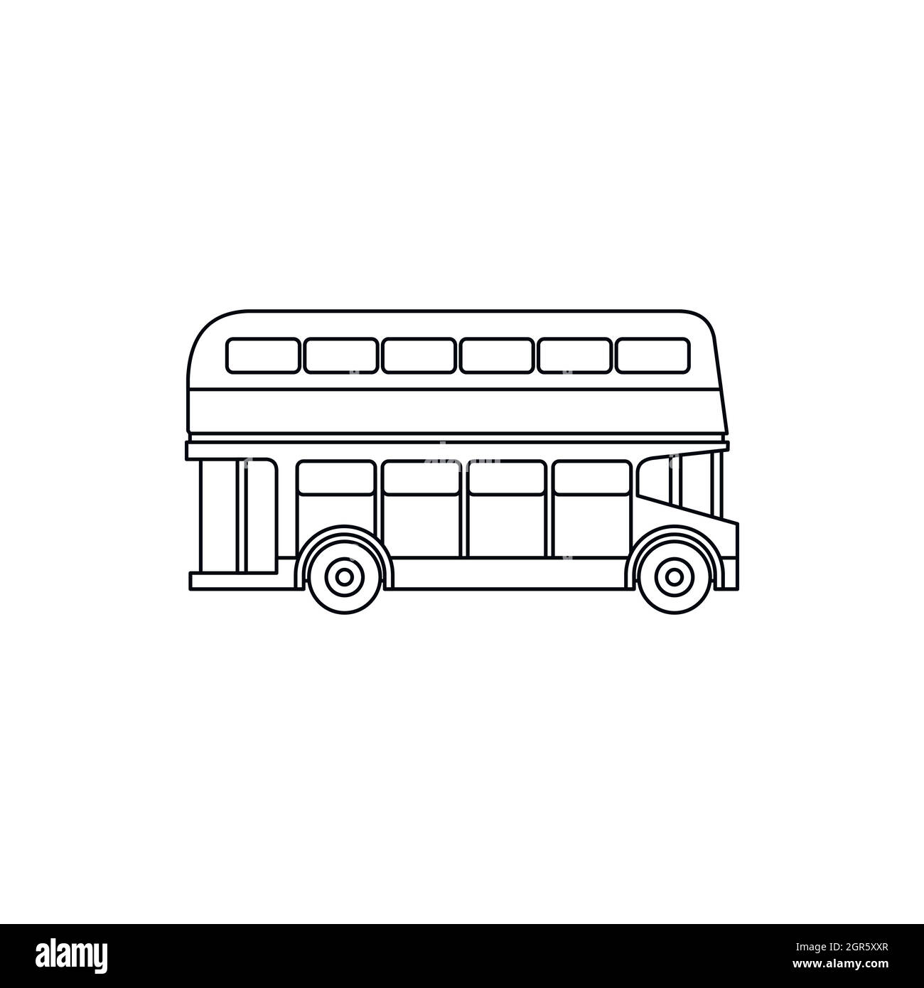 City bus outline vector Stock Vector Images - Alamy