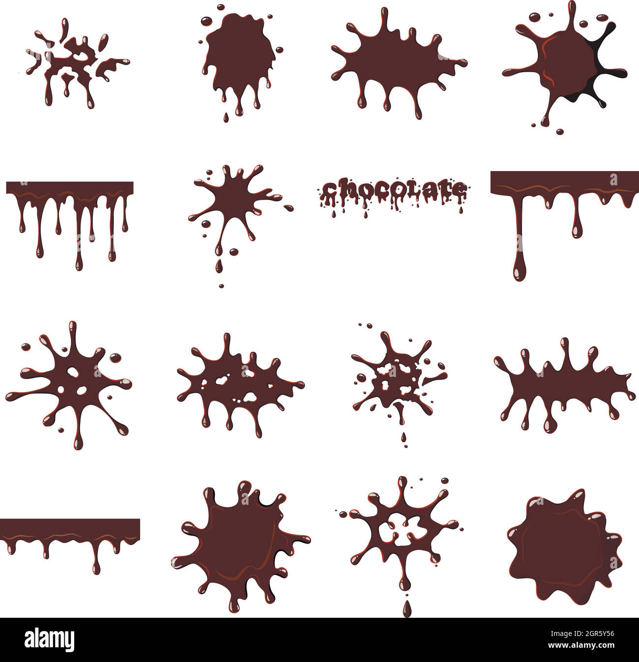 Vector milk splash collection Stock Vector Images - Alamy