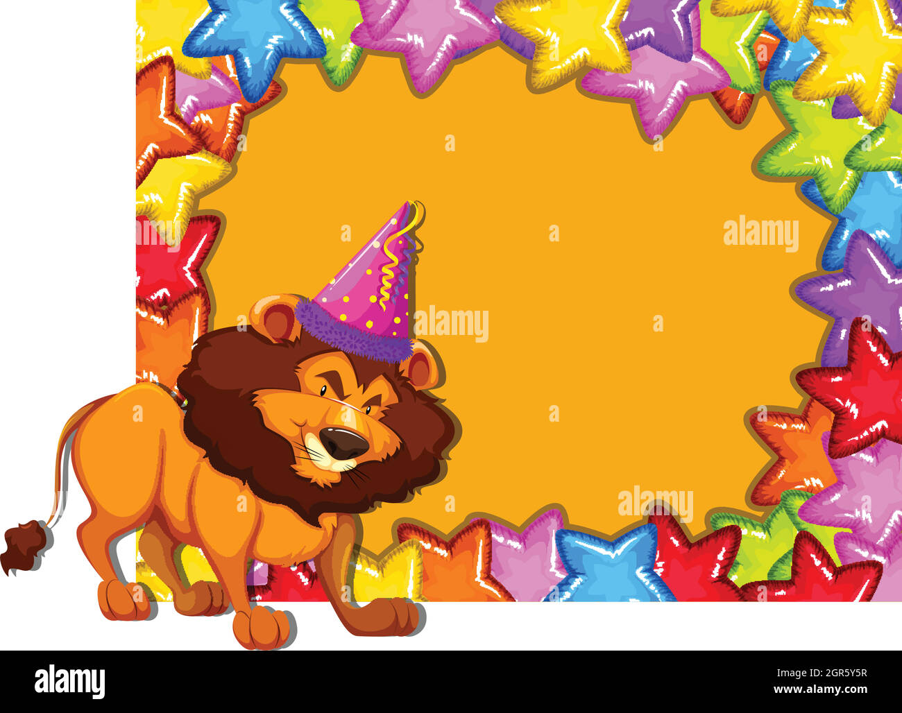 party lion invitation card Stock Vector Image & Art - Alamy