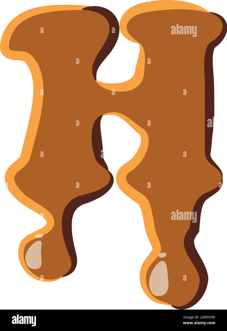 Letter H from caramel icon Stock Vector Image & Art - Alamy