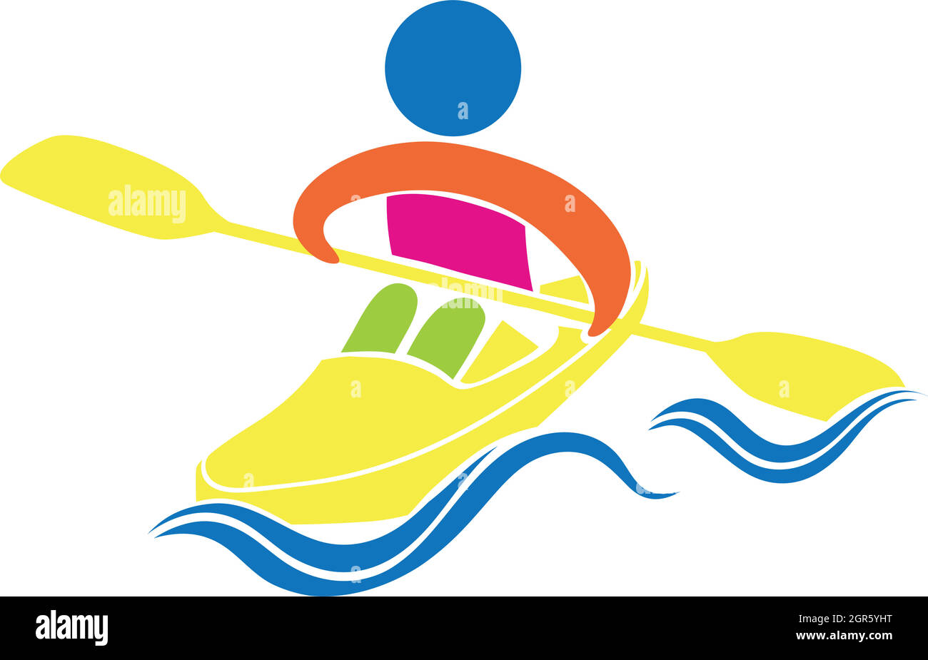 Kayaking icon on white background Stock Vector Image & Art - Alamy