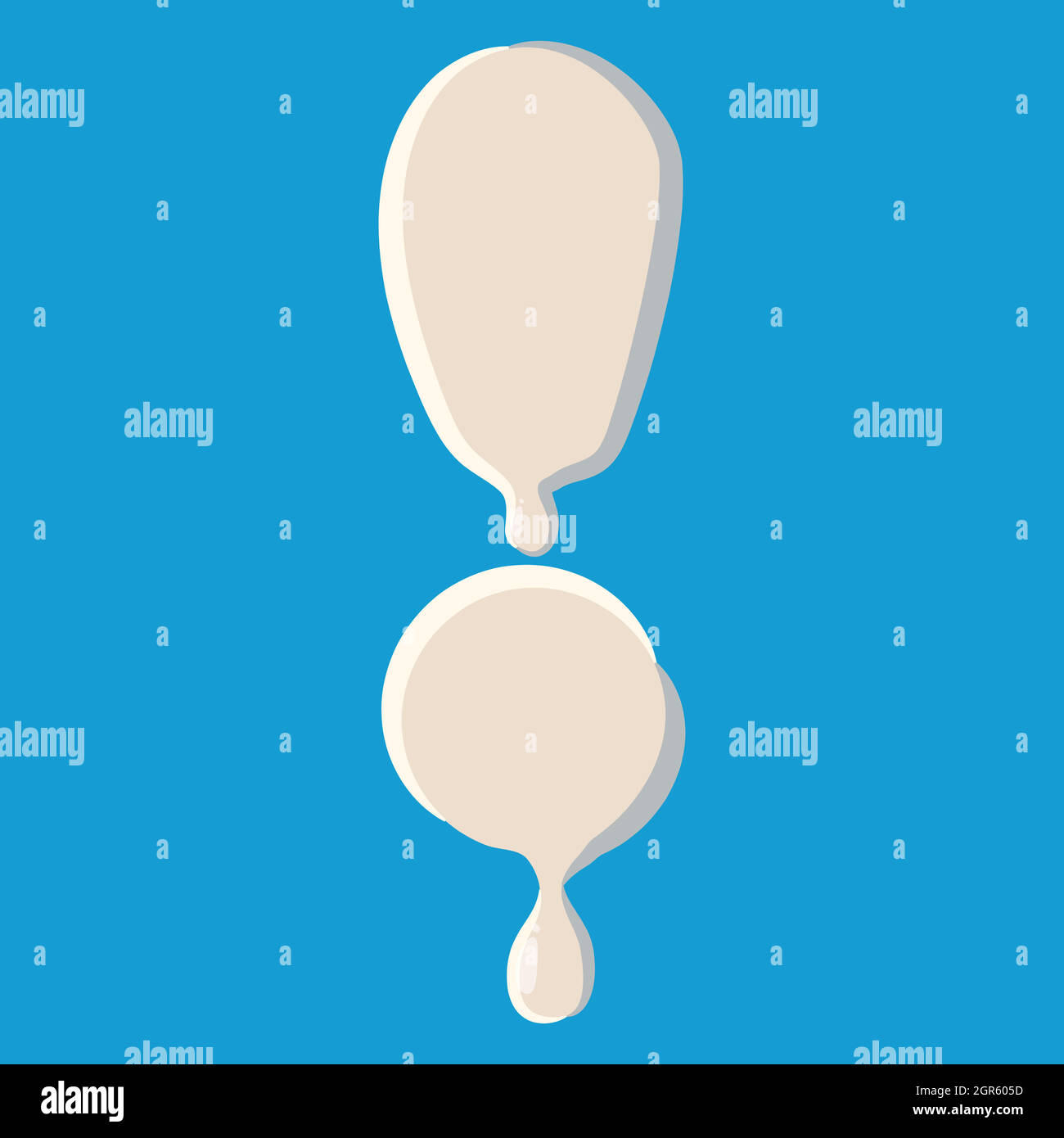 Exclamation mark isolated on baby blue background Stock Vector Image ...