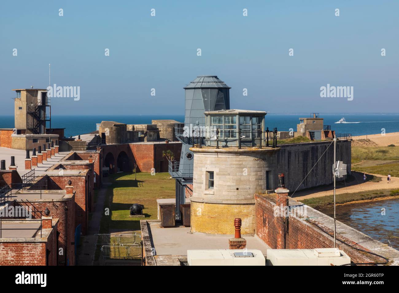 England, Hampshire, The New Forest, Keyhaven, Hurst Castle Stock Photo ...