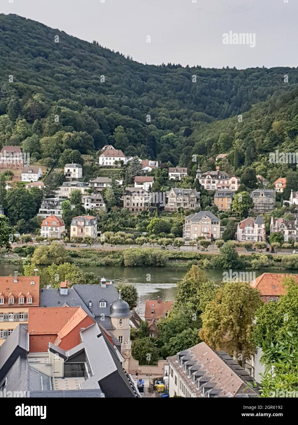 Aerial view of Heidelberg city in the evening Stock Photo - Alamy