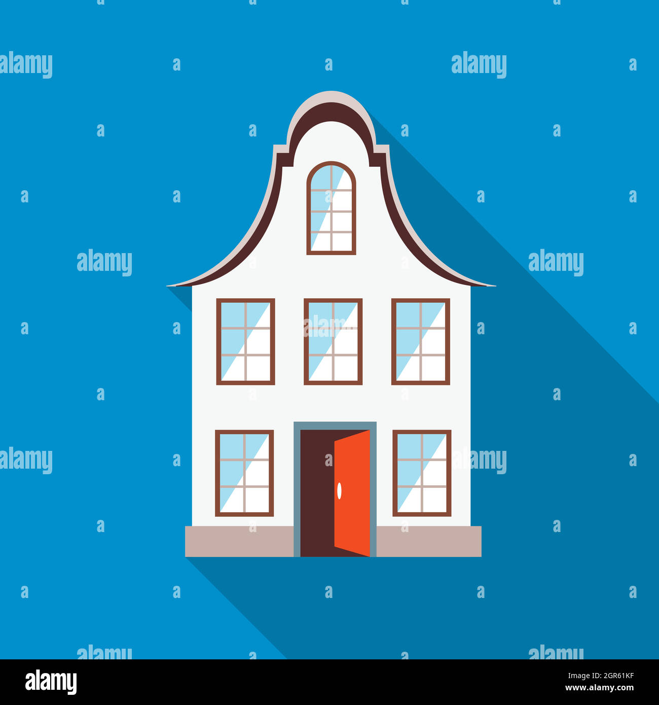 Front view residential building Stock Vector Images - Alamy