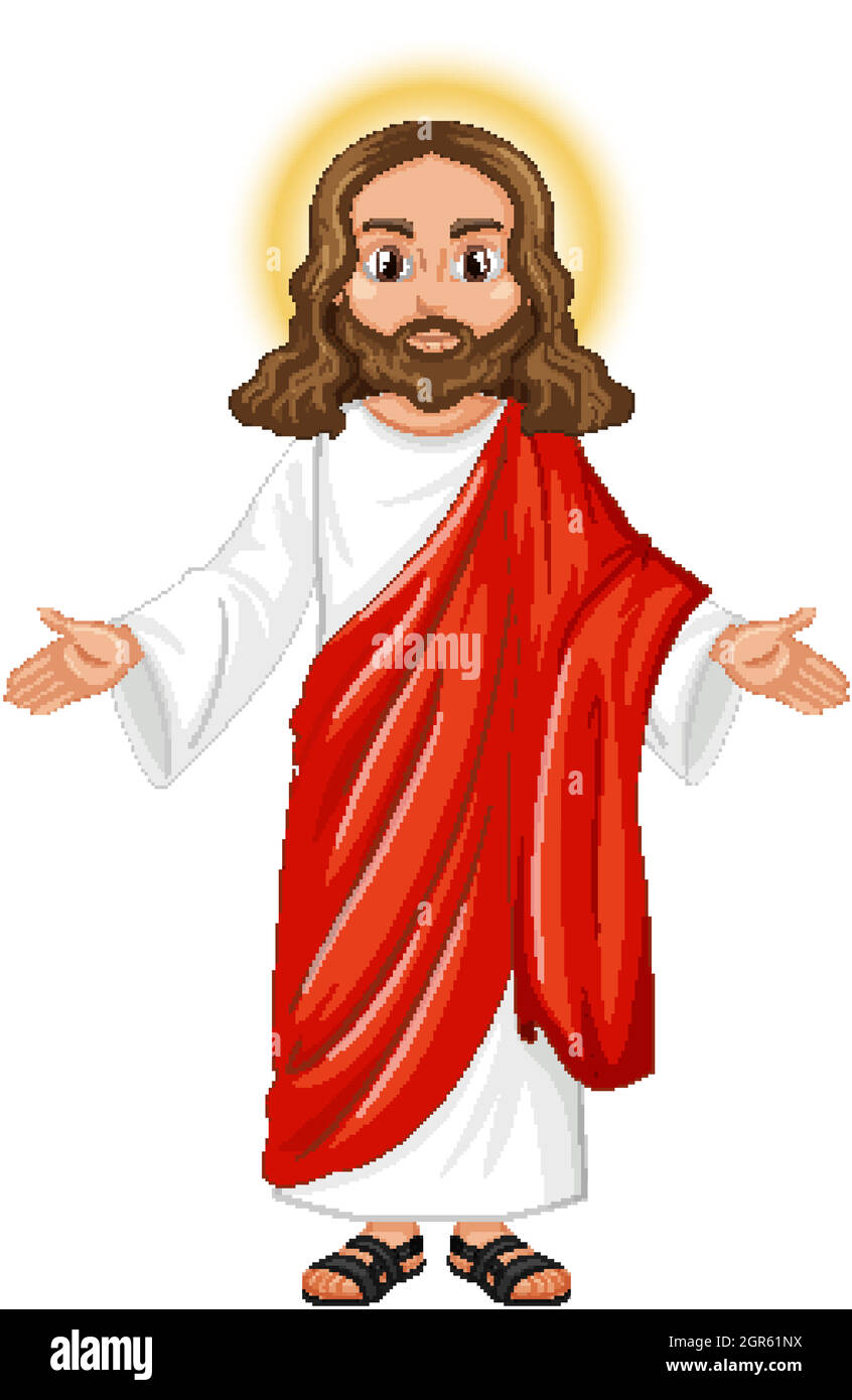 Jesus preaching in standing position character Stock Vector Image & Art ...