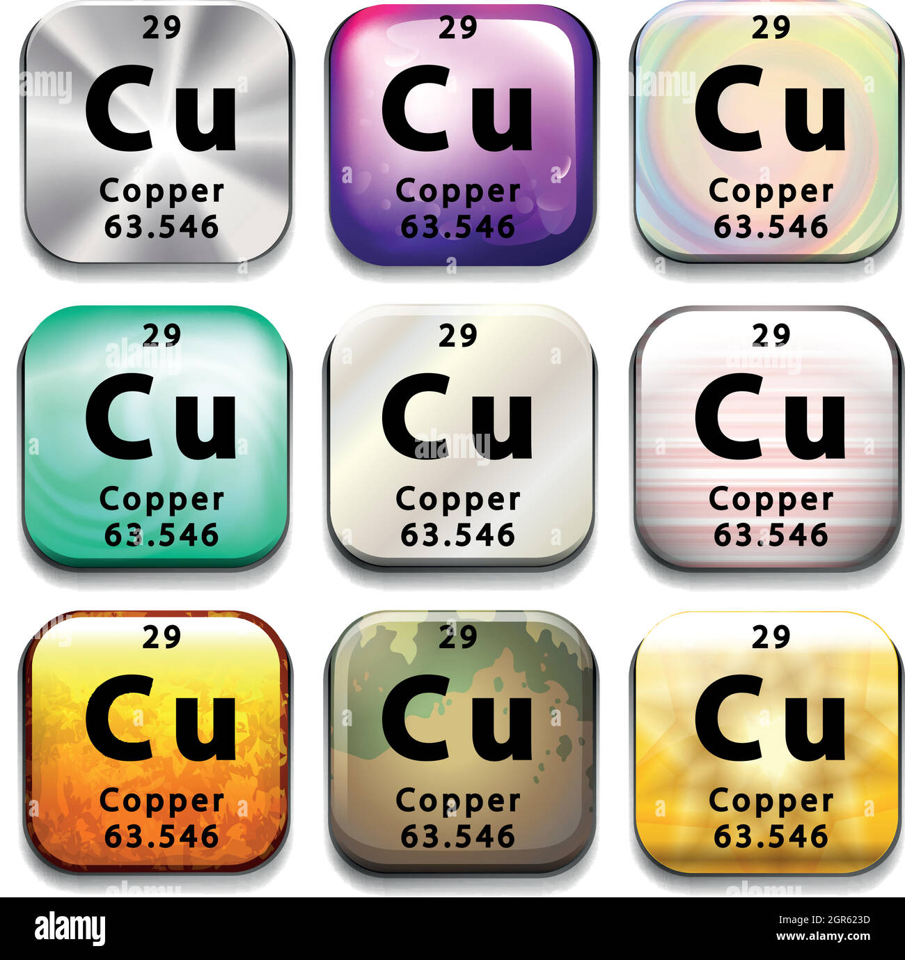 Periodic table of elements cu hi-res stock photography and images - Alamy