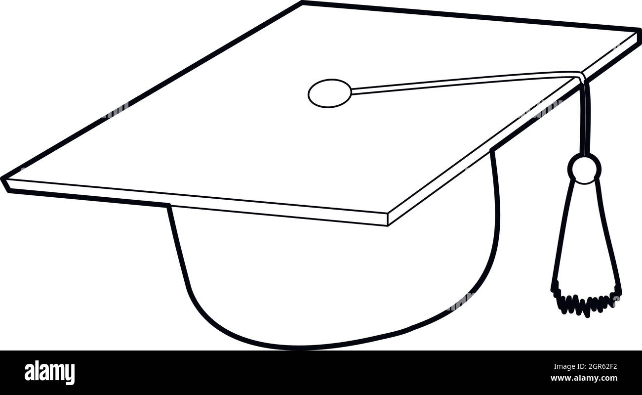 Graduate student vector line Stock Vector Images - Alamy