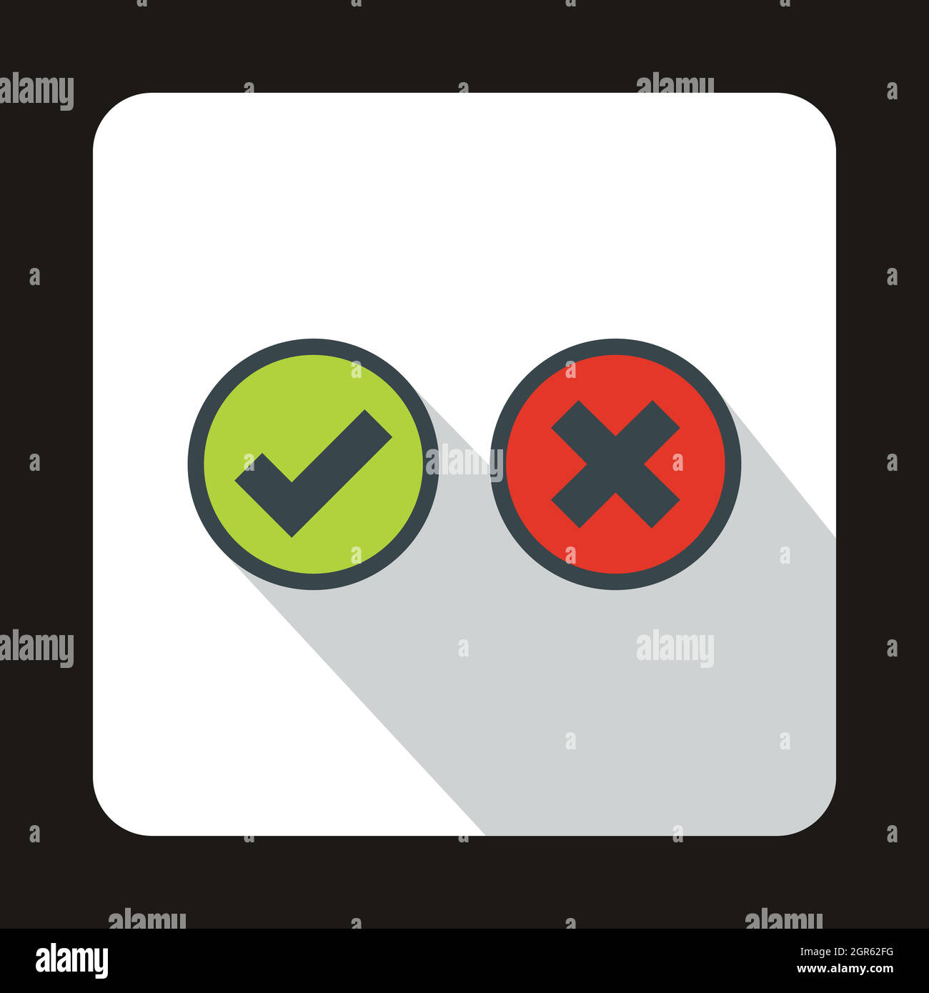 Yes red circle web Stock Vector Images - Alamy