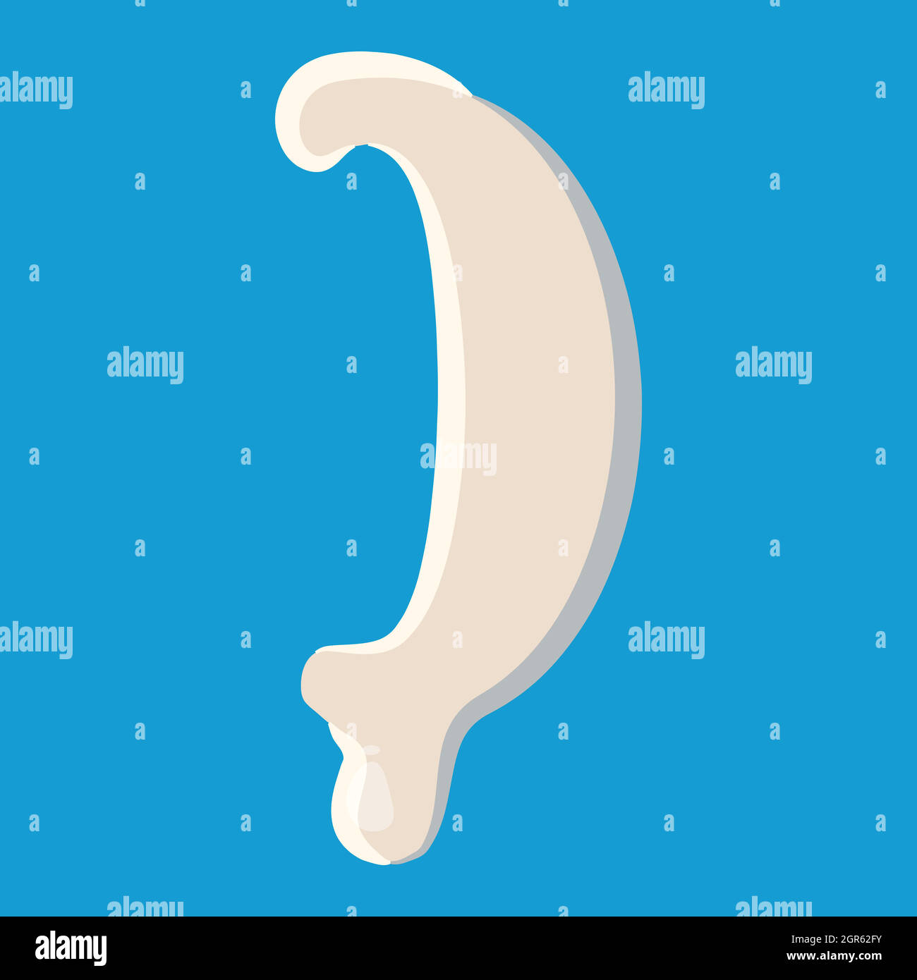 Round bracket isolated on baby blue background Stock Vector Image & Art ...