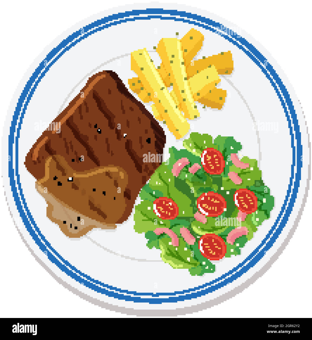Eating at the stake Stock Vector Images - Alamy