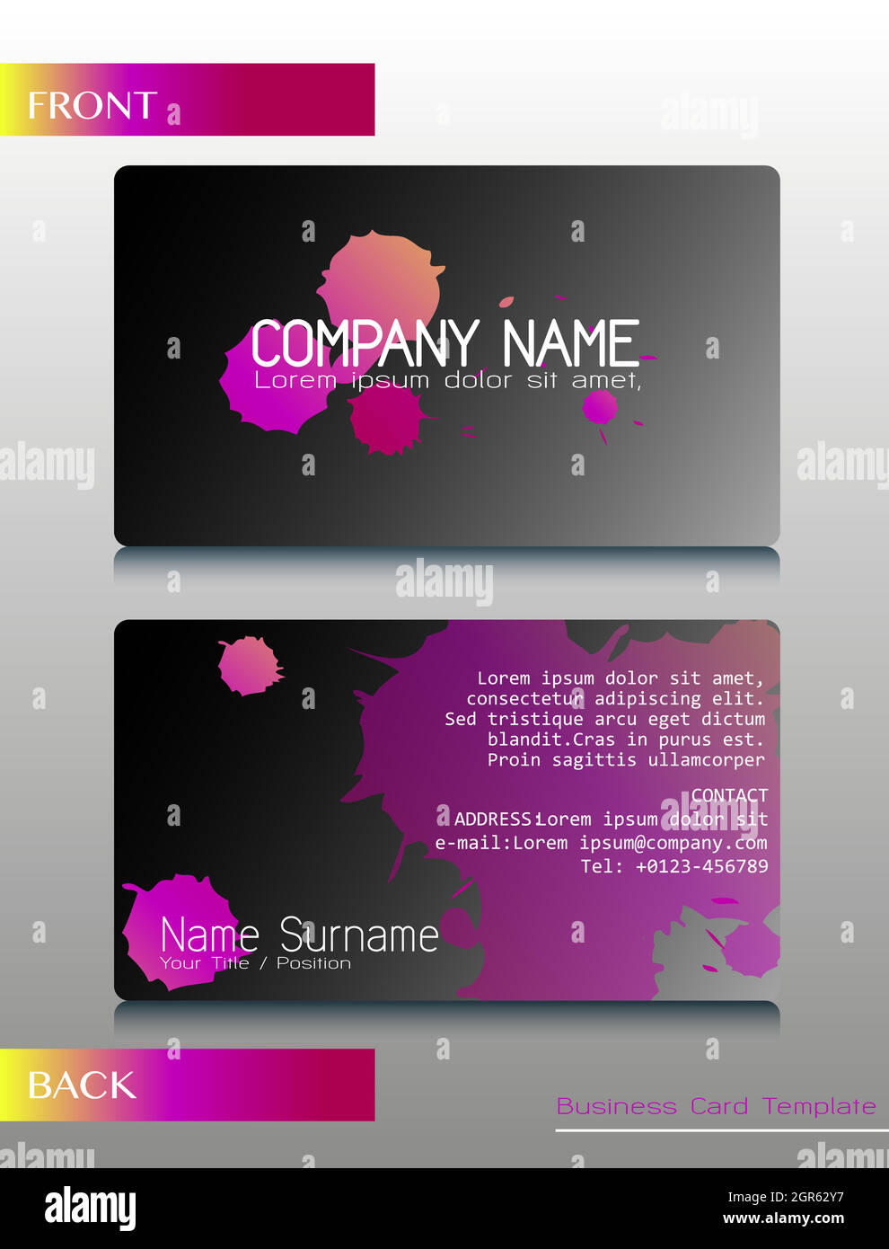 A front and back design of a card Stock Vector Image & Art - Alamy