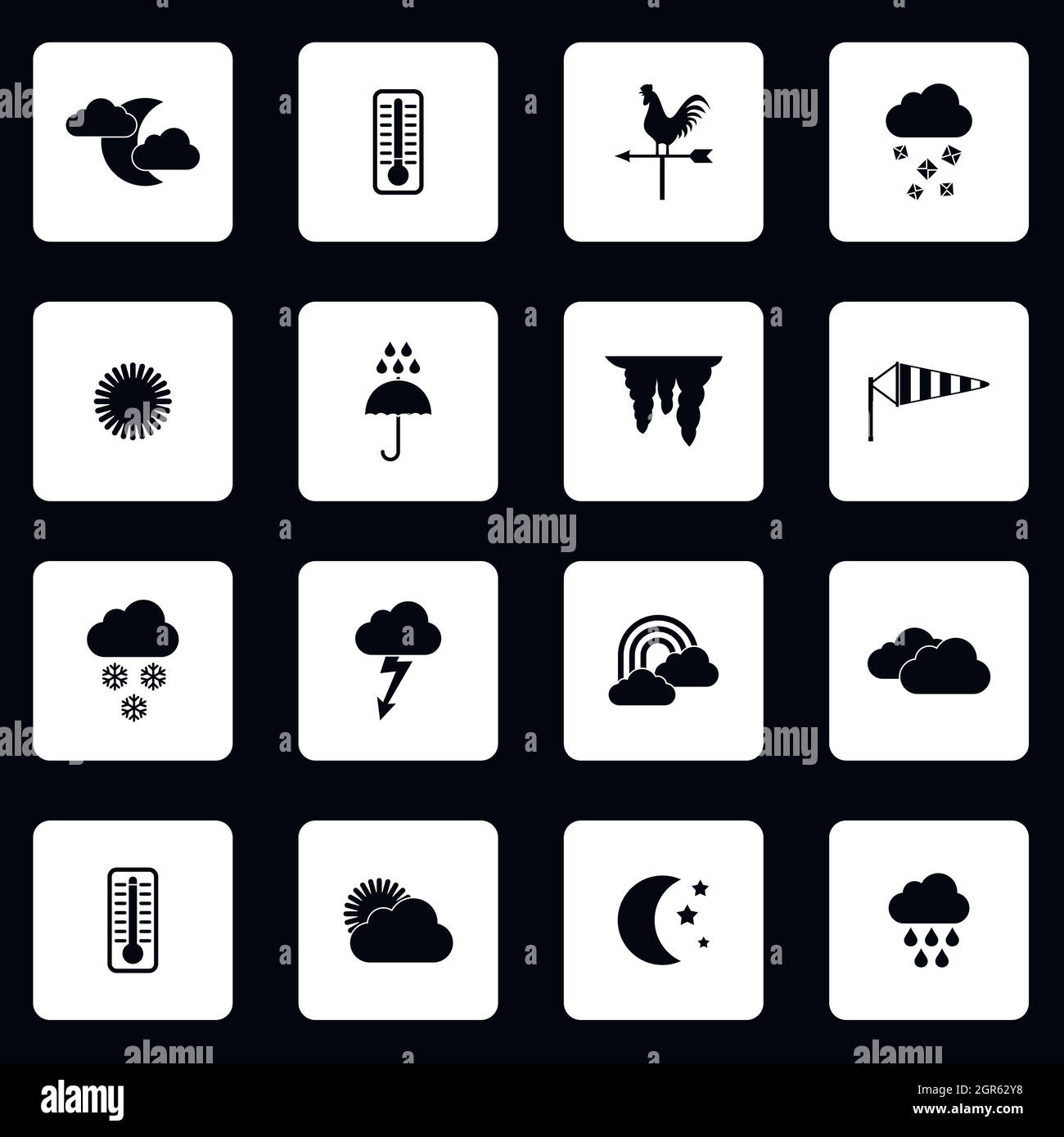 Icons meteorology weather icons hi-res stock photography and images - Alamy