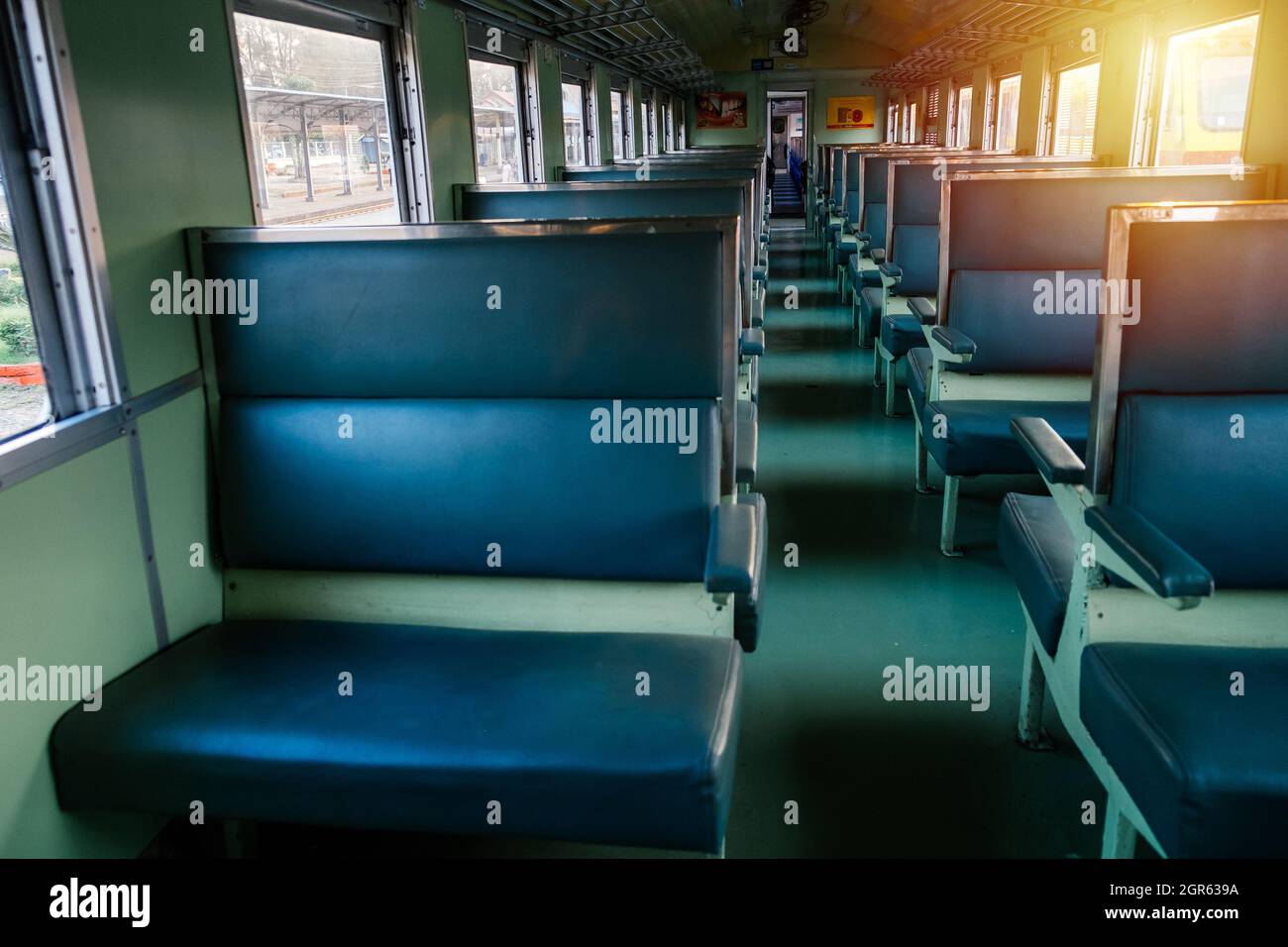 Empty Seats In Train Stock Photo - Alamy