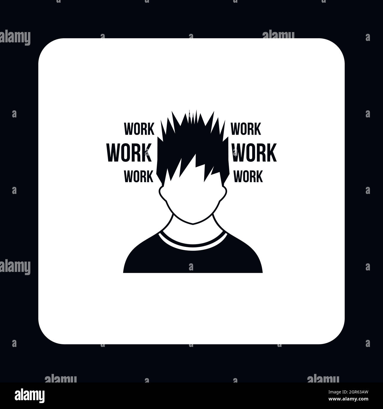 Words black white Stock Vector Images - Alamy