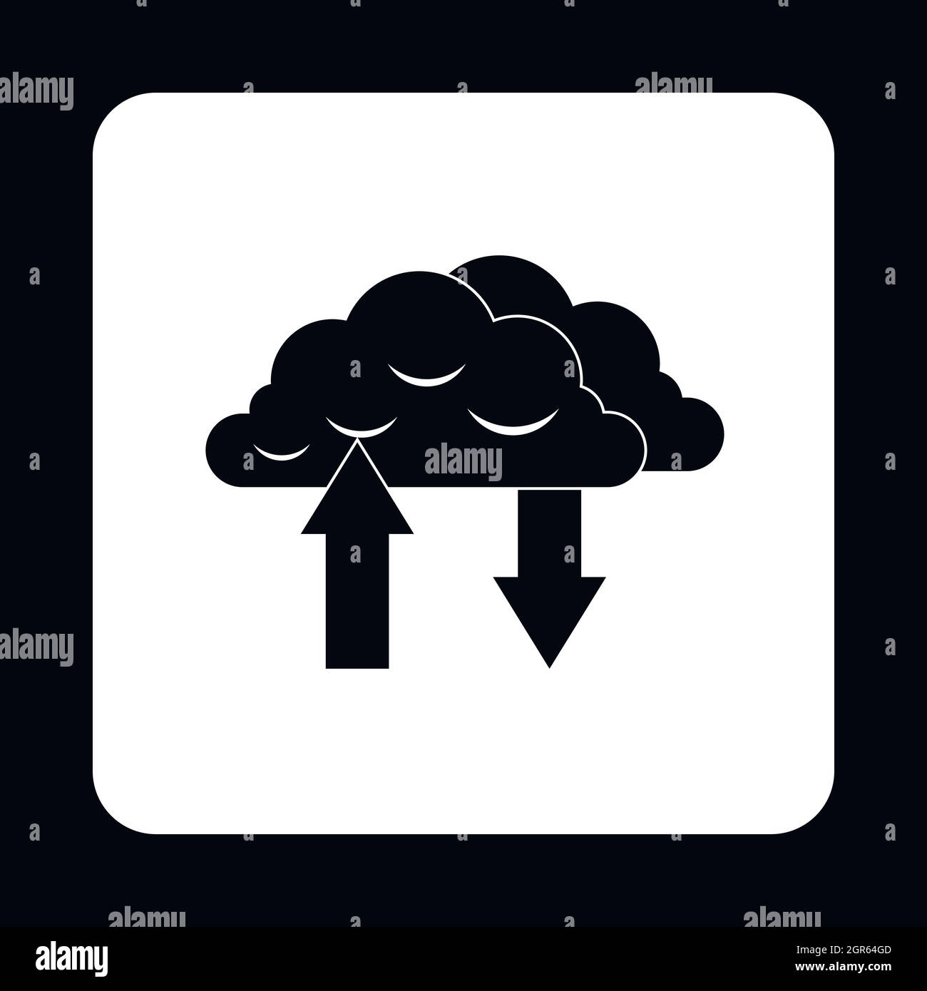 Upload and download data icon, simple style Stock Vector Image & Art ...