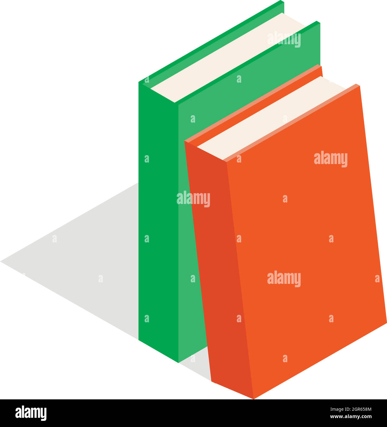 Two books red and green icon Stock Vector Image & Art - Alamy