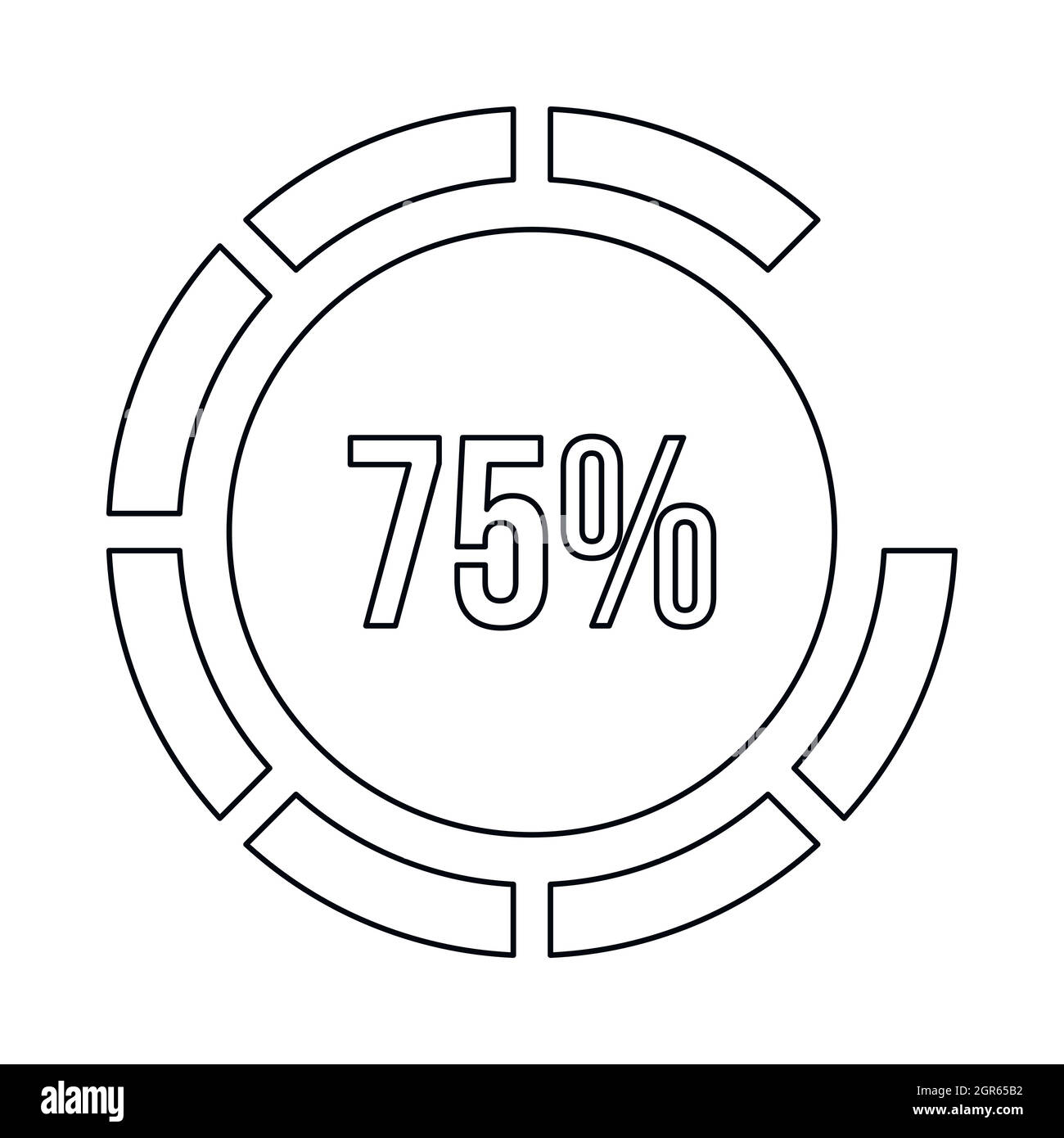 Sign 75 load icon, outline style Stock Vector Image & Art - Alamy