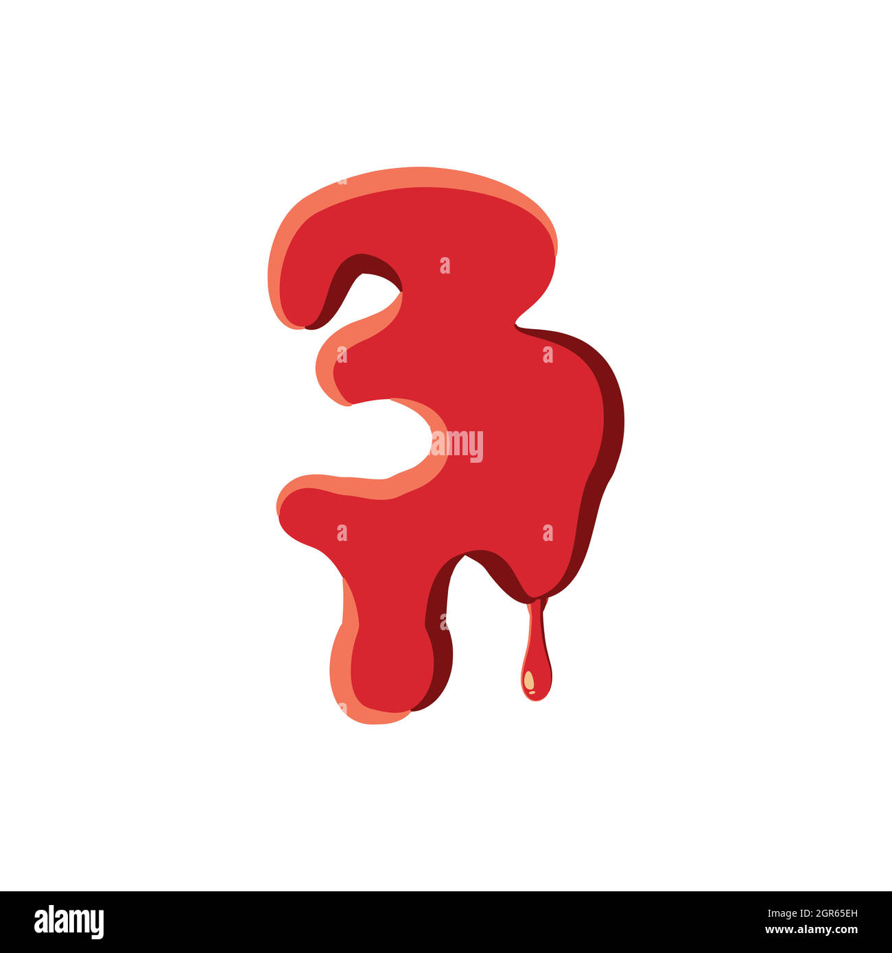 Three number isolated on white background Stock Vector Image & Art - Alamy