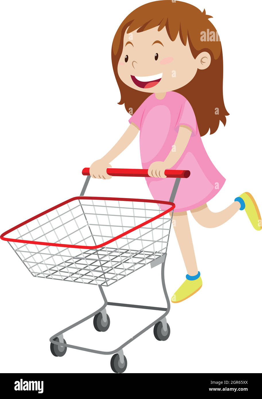 Young girl pushing shopping cart Stock Vector Images - Alamy Young girl pushing shopping cart Stock Vector Images - Alamy