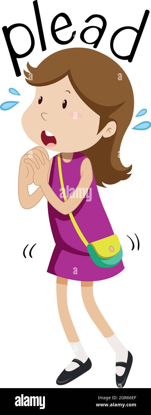 Girl child beg Stock Vector Images - Alamy