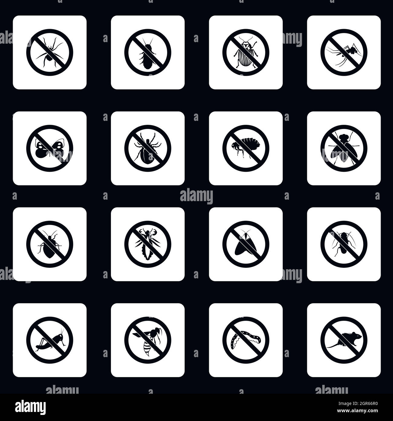 No insects sign icons set, simple style Stock Vector Image & Art - Alamy