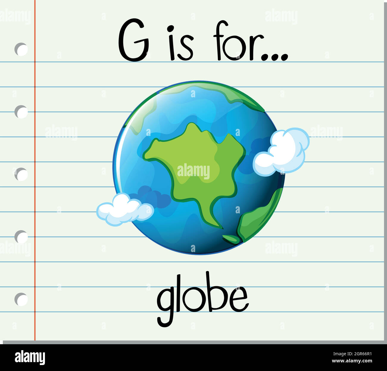 Flashcard letter G is for globe Stock Vector Image & Art - Alamy