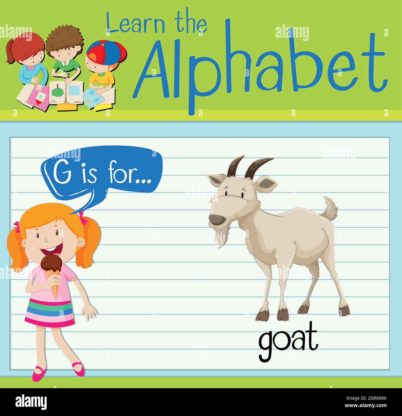 Flashcard letter G is for goat Stock Vector Image & Art - Alamy