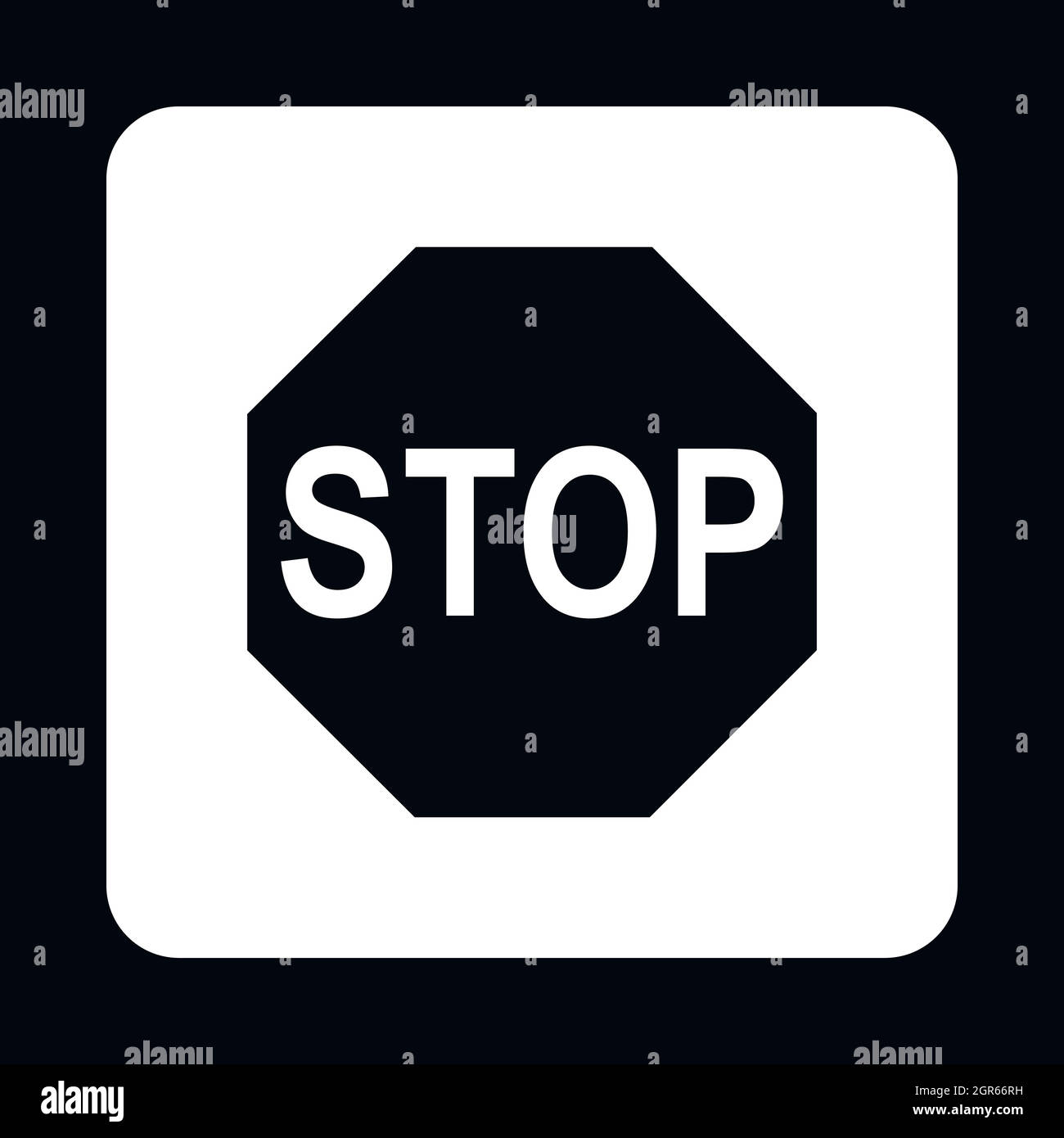 Stop sign icon, simple style Stock Vector Image & Art - Alamy