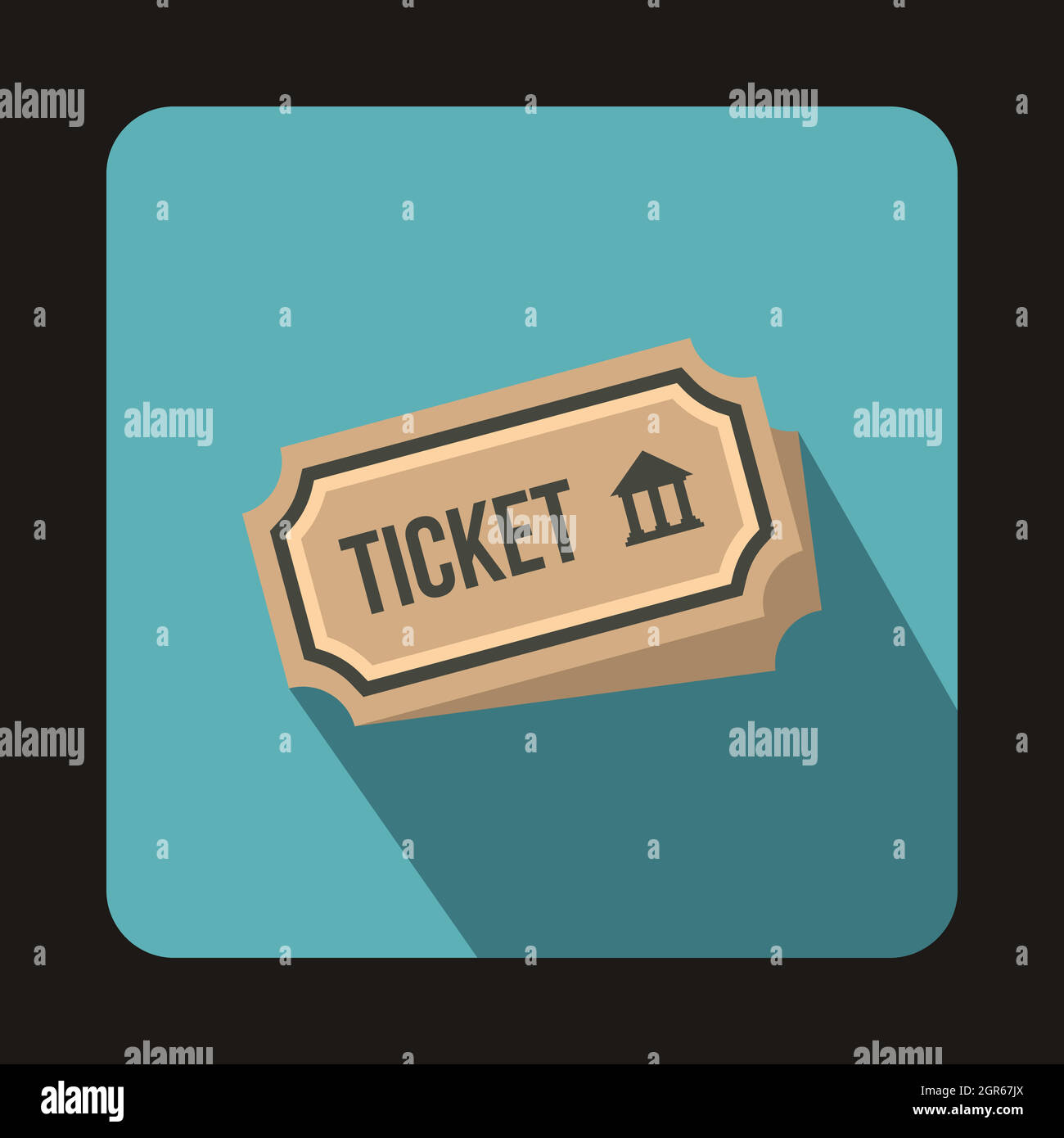 Museum ticket icon, flat style Stock Vector Image & Art - Alamy