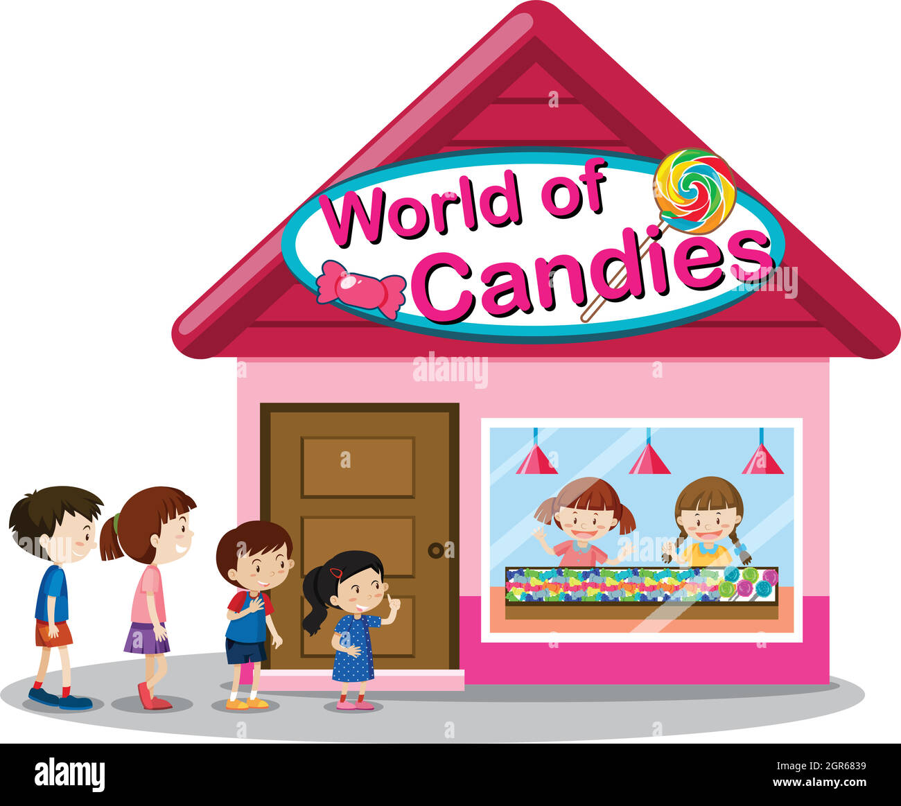 World of candies store Stock Vector Image & Art - Alamy