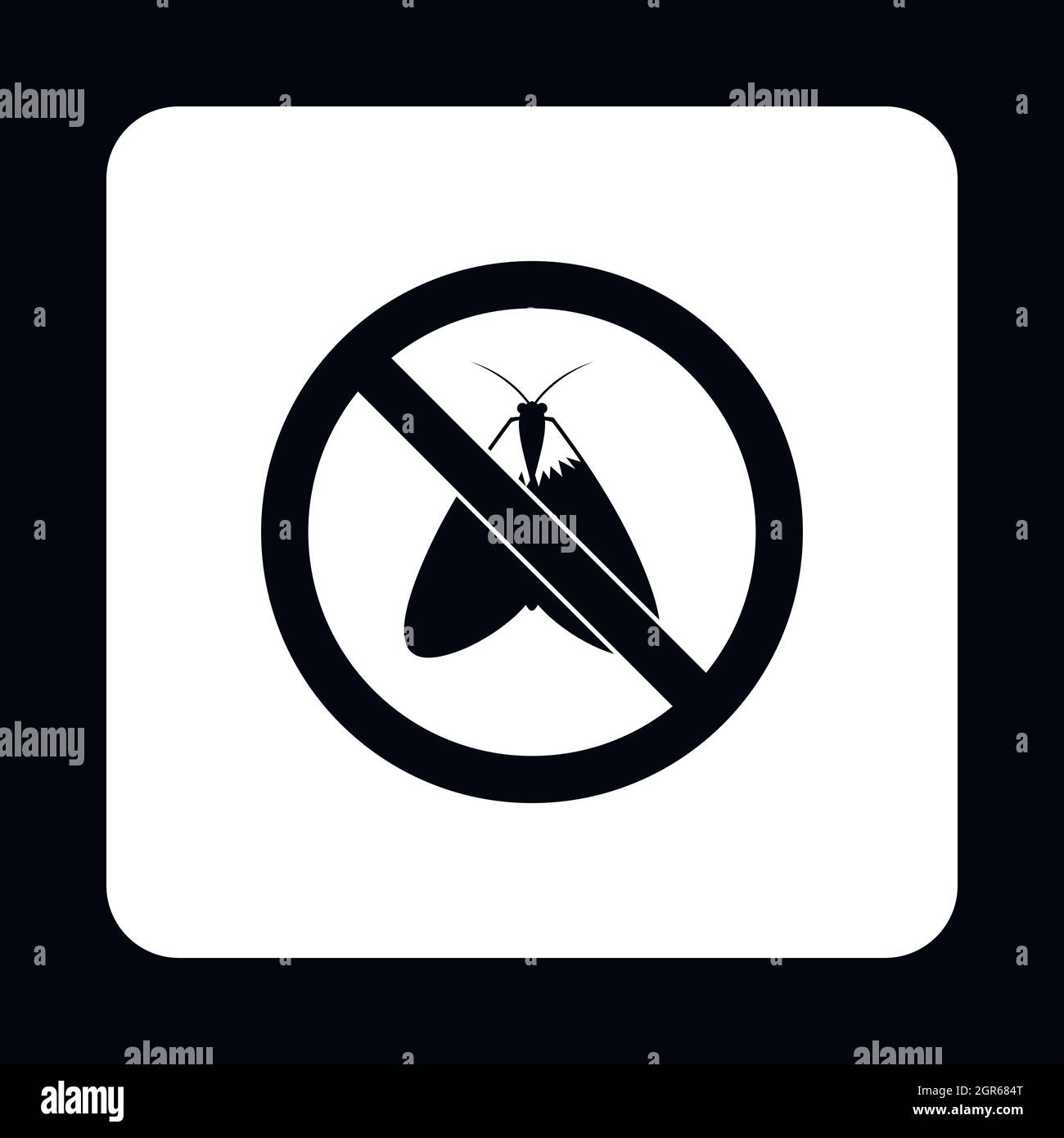 Prohibition sign moth icon, simple style Stock Vector Image & Art - Alamy