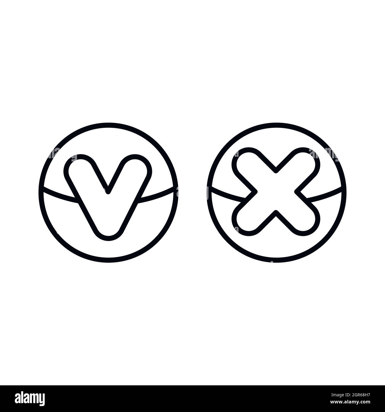 Check cross marks icon Stock Vector Images - Alamy