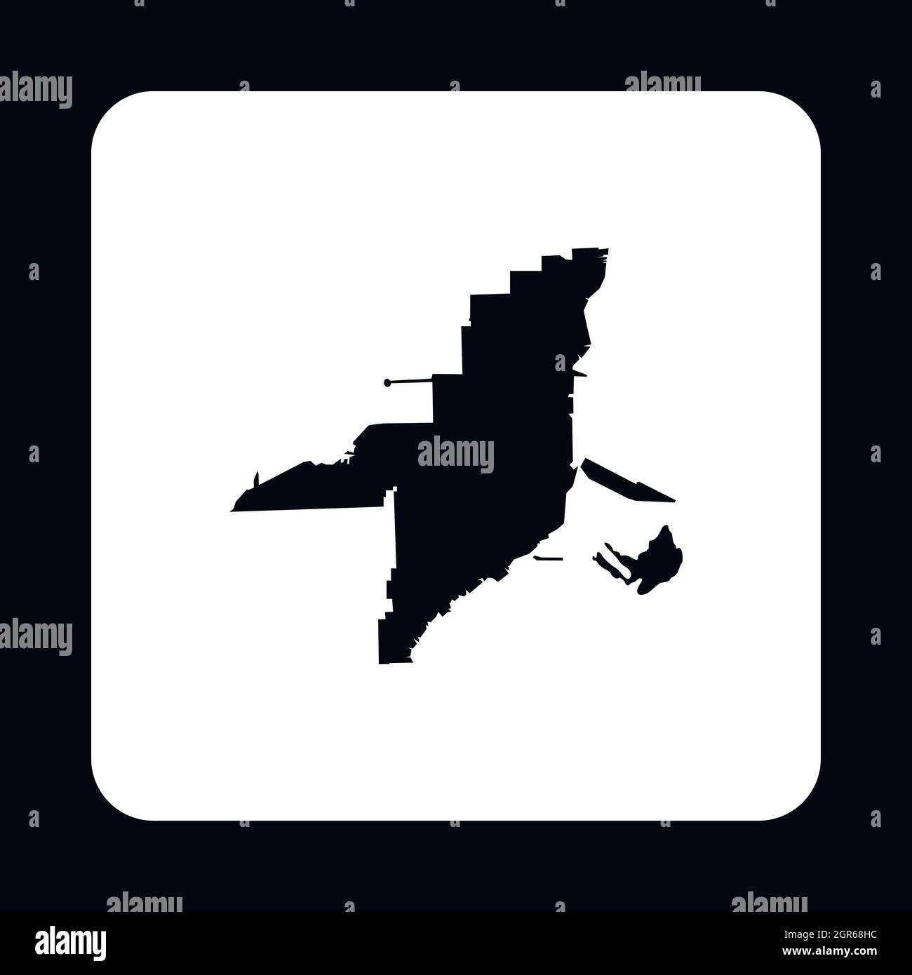 Map of miami hi-res stock photography and images - Alamy