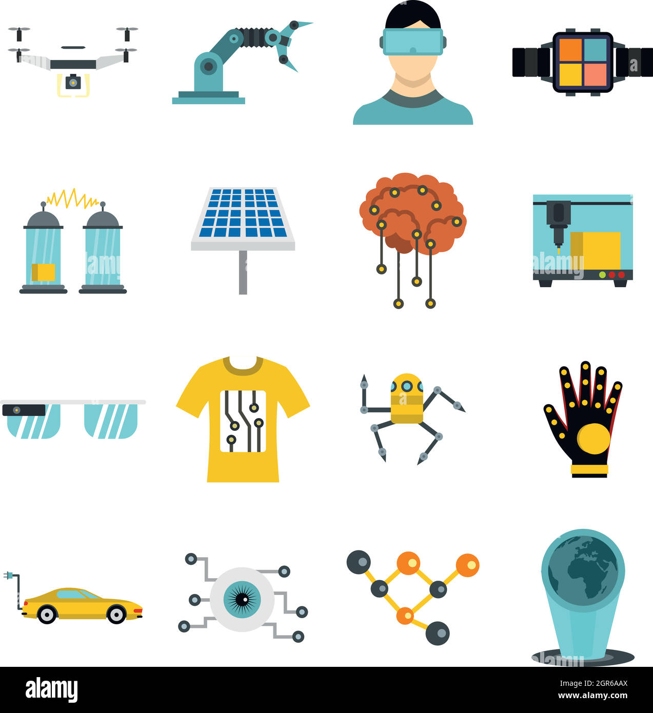 New technologies icons set, flat style Stock Vector Image & Art - Alamy