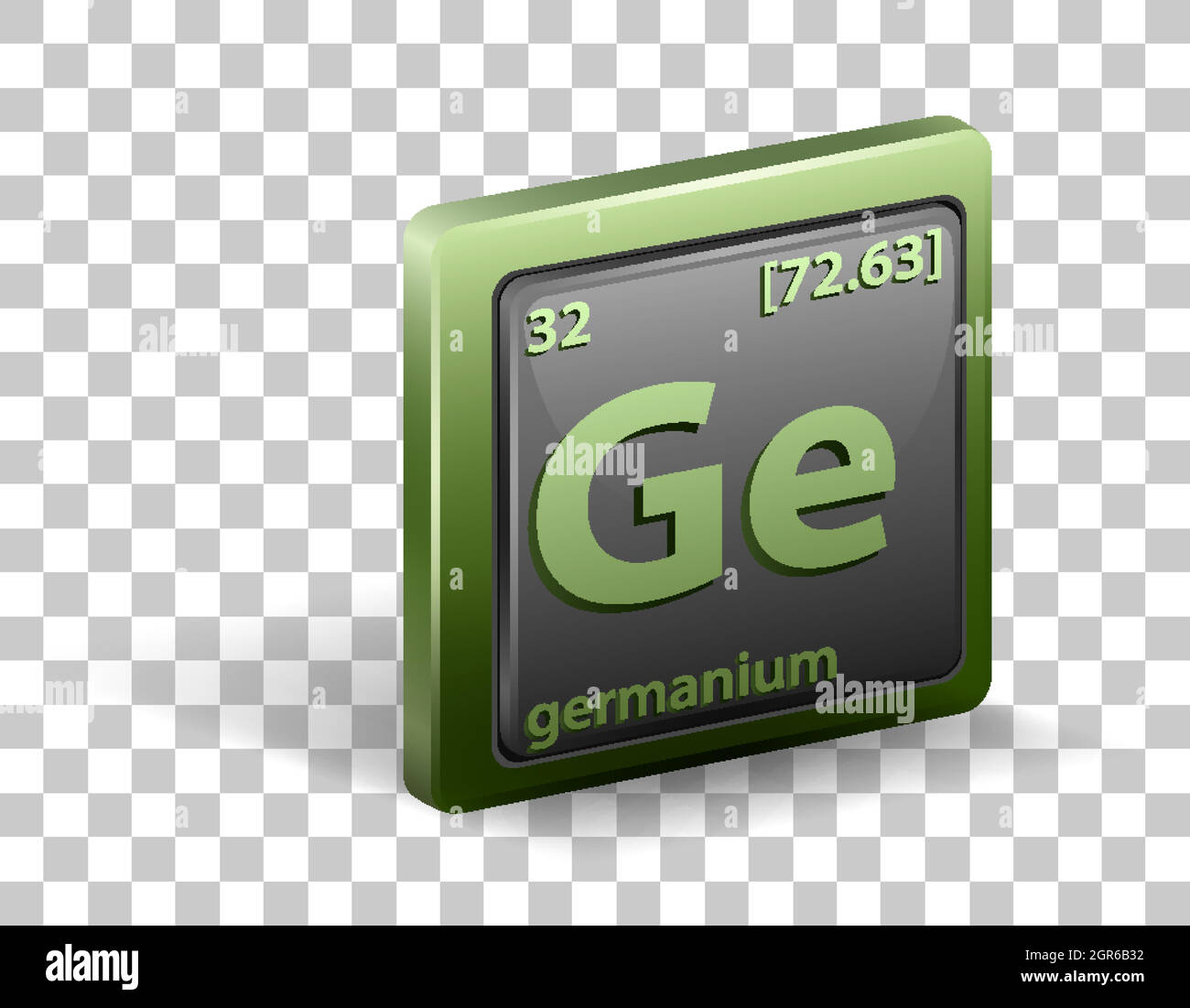 Germanium chemical element. Chemical symbol with atomic number and ...