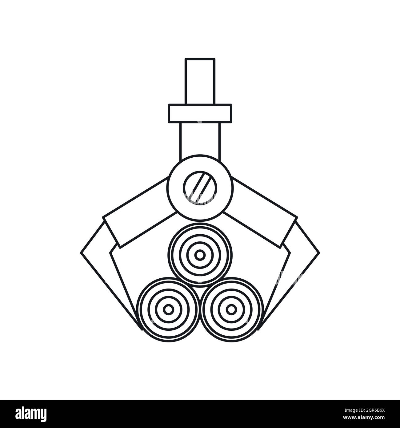 Log loader icon, outline style Stock Vector Image & Art - Alamy