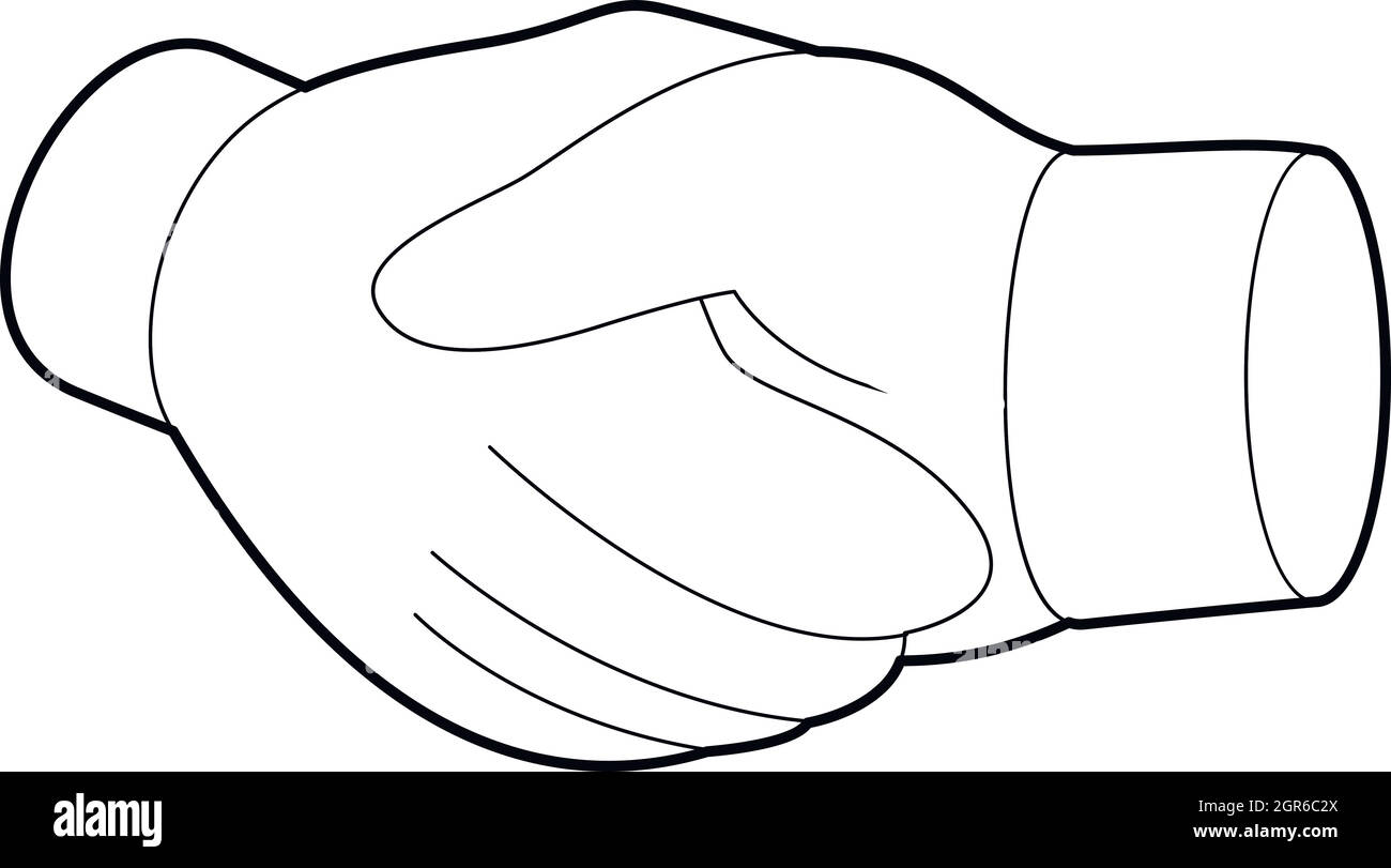 Hand teamwork icon outline hi-res stock photography and images - Alamy