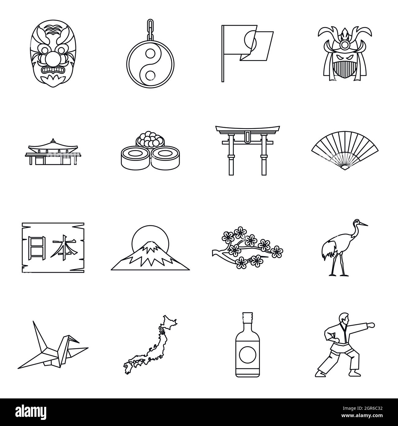 Japan flag outline hi-res stock photography and images - Alamy