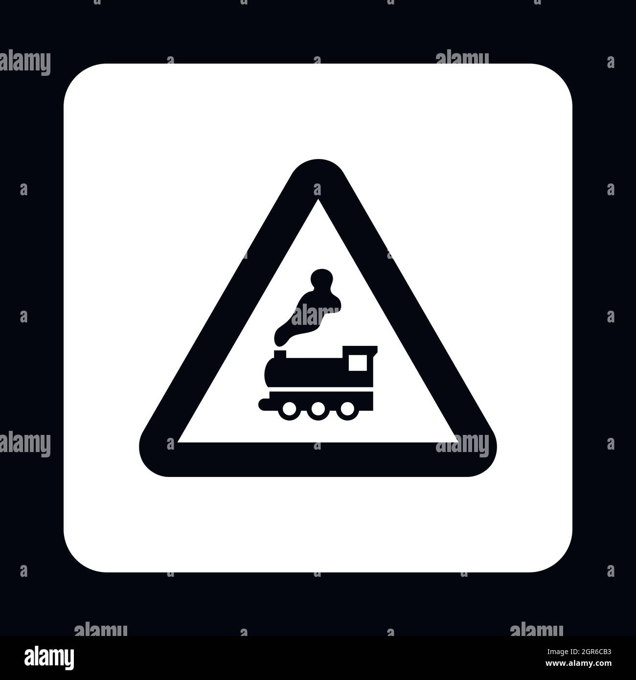 Sign railroad icon, simple style Stock Vector Image & Art - Alamy