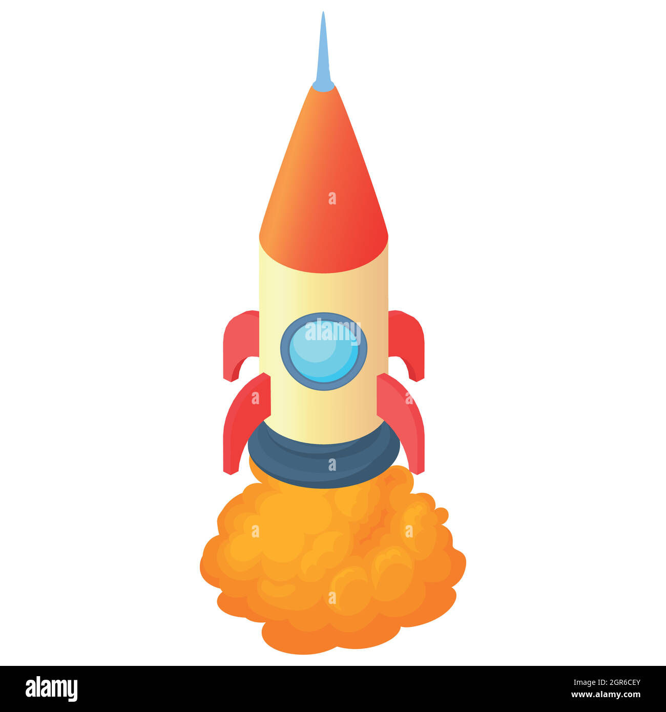 Big rocket icon, cartoon style Stock Vector Image & Art - Alamy