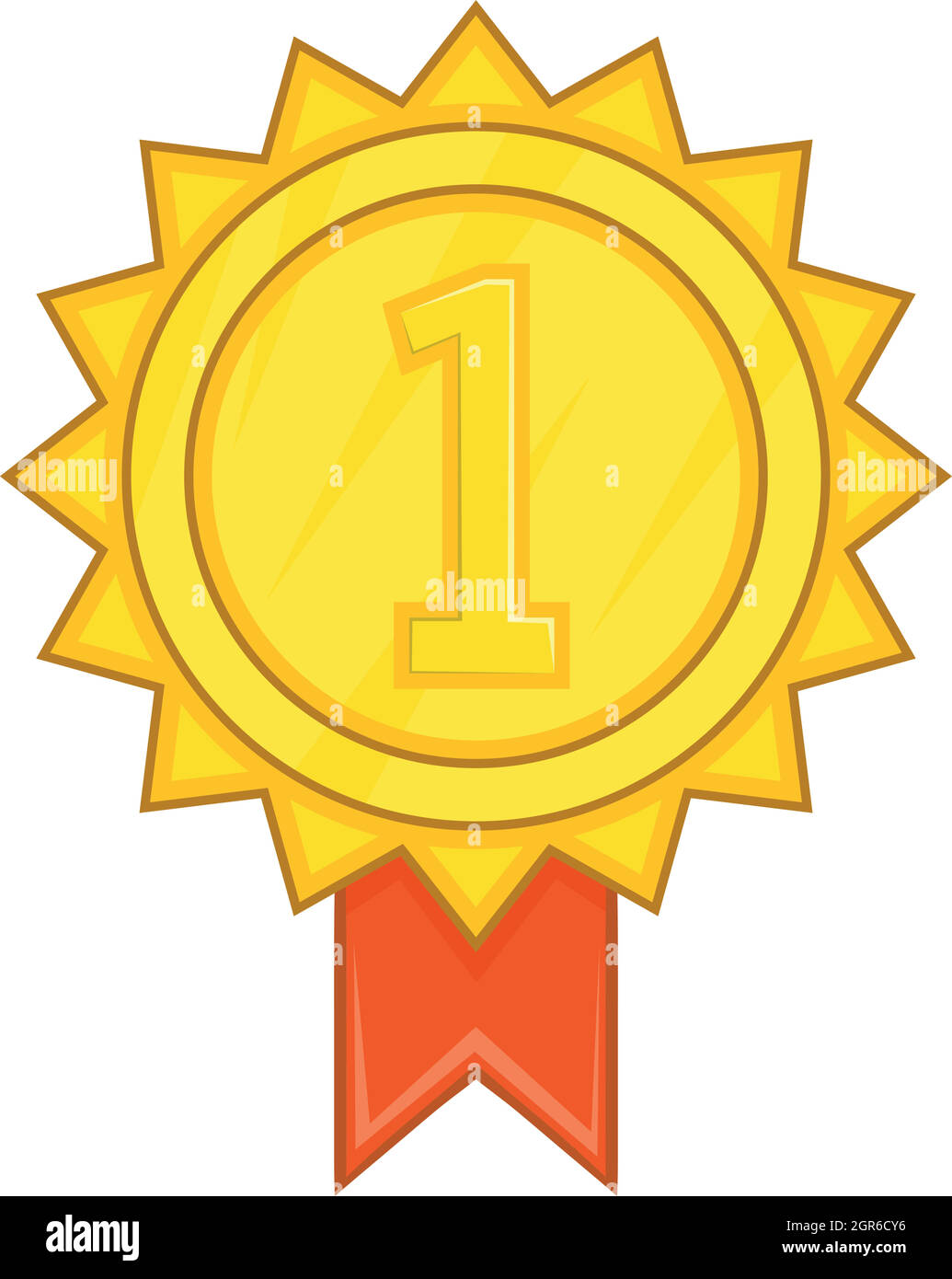 Winner gold rosette icon, cartoon style Stock Vector Image & Art - Alamy