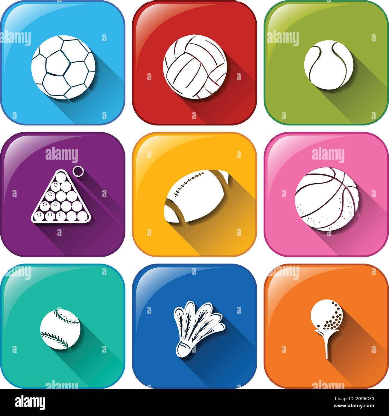 Rounded icons with the different balls Stock Vector Image & Art - Alamy