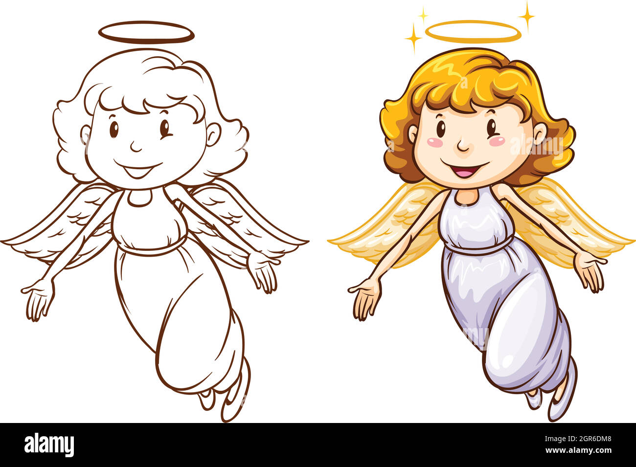 Lady of the angels Stock Vector Images - Alamy