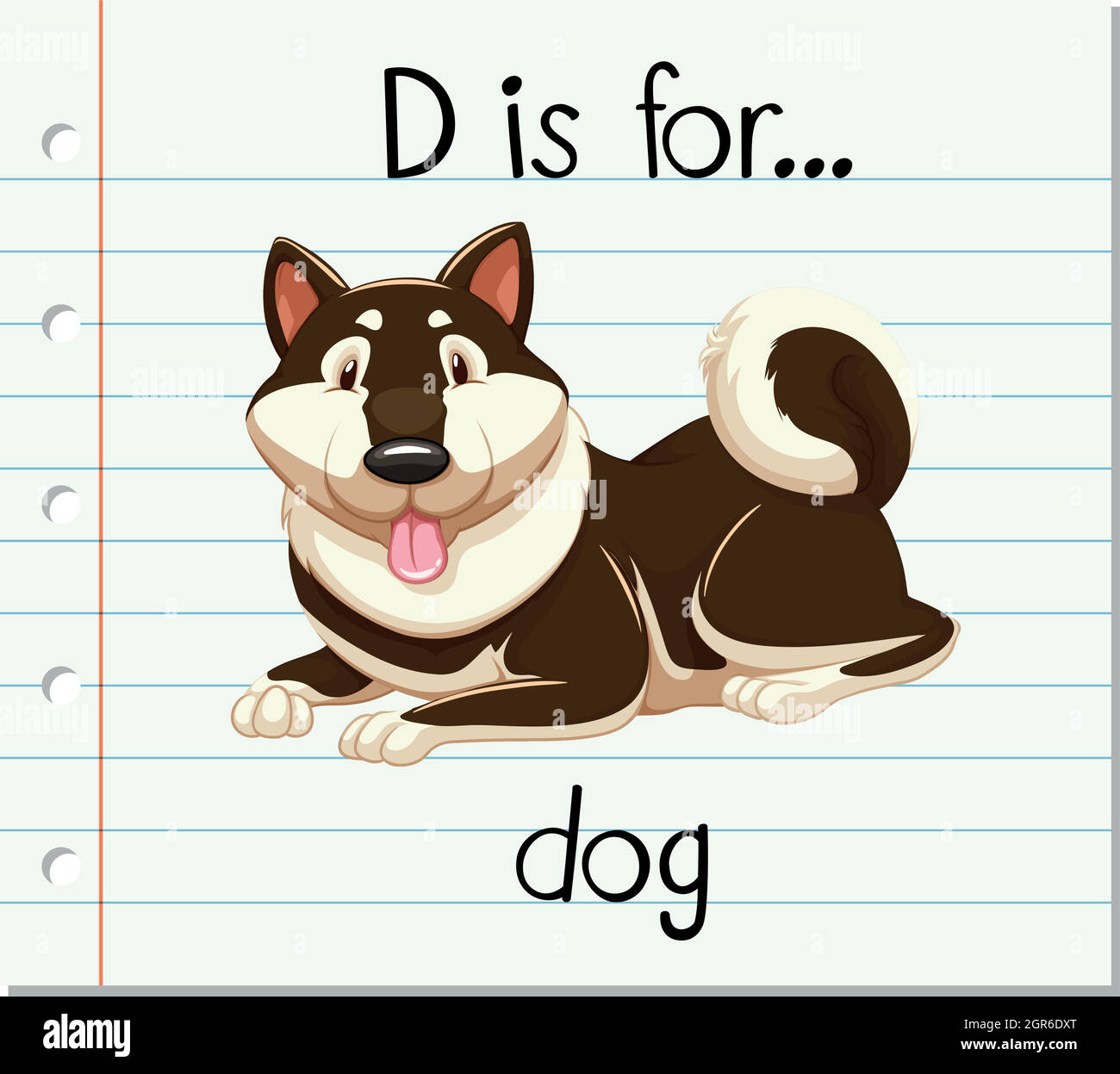 Flashcard alphabet D is for dog Stock Vector Image & Art - Alamy
