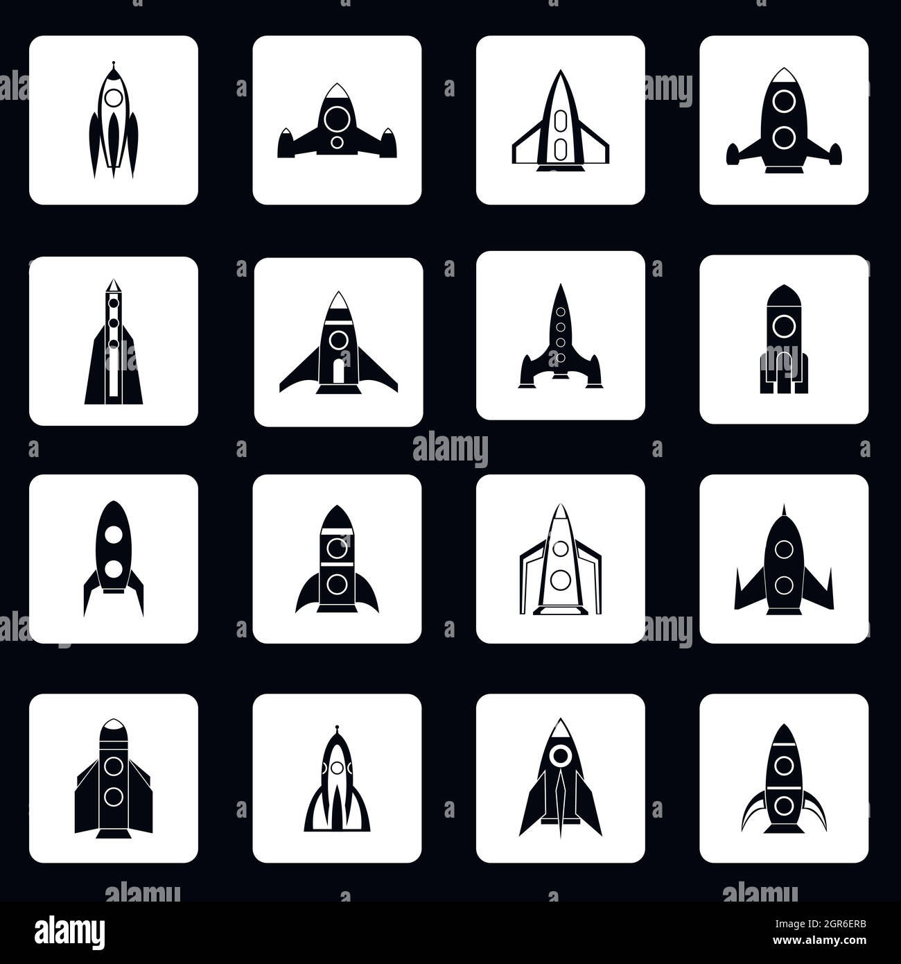 Rocket icons set, simple style Stock Vector Image & Art - Alamy