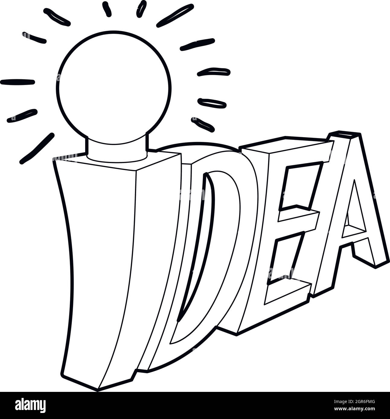 Brainstorming plan icon outline Cut Out Stock Images & Pictures - Alamy