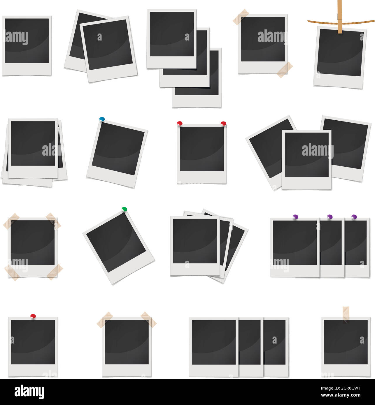 Vector set frames vintage Cut Out Stock Images & Pictures - Alamy