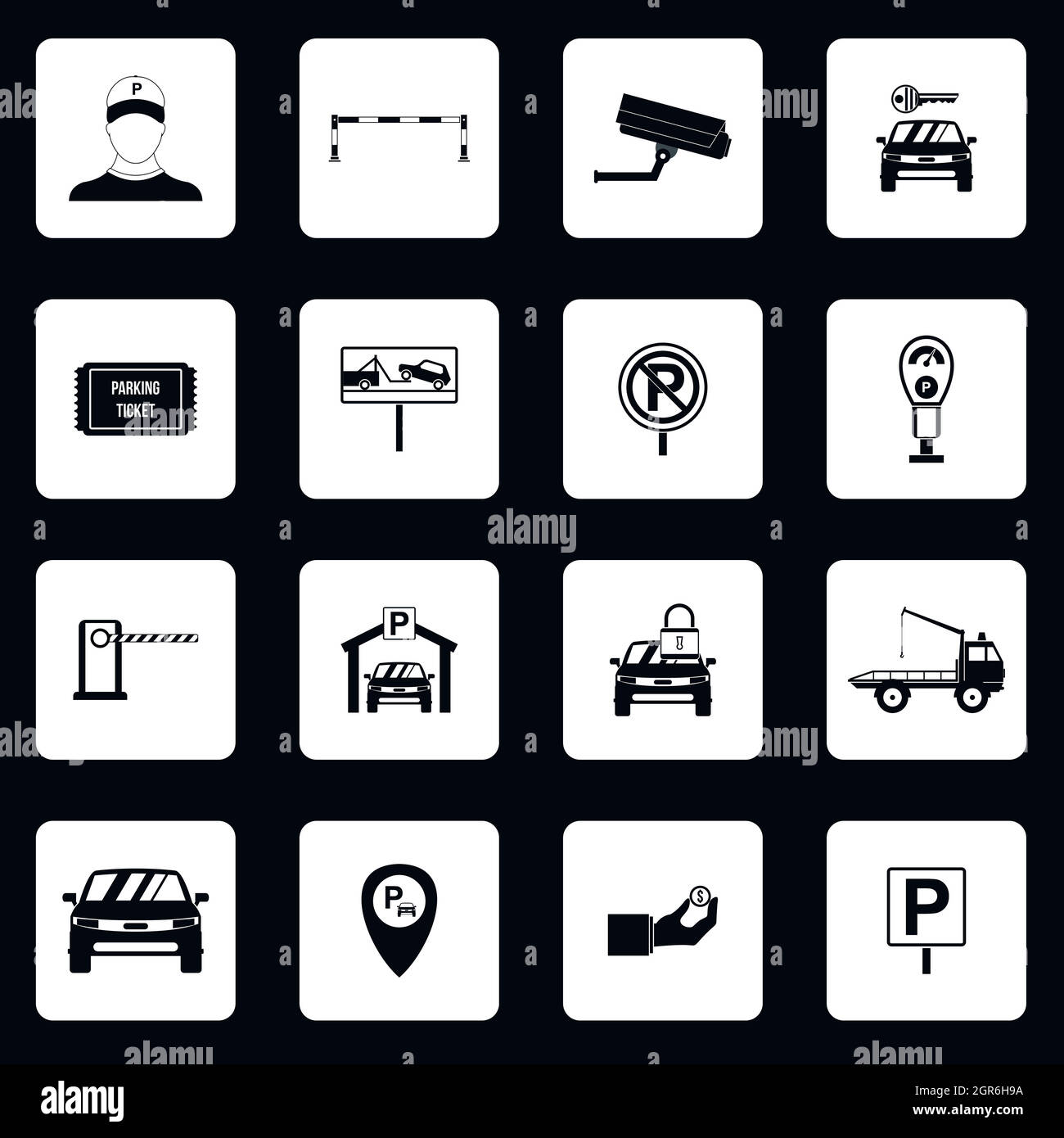 Black white no parking Stock Vector Images - Alamy